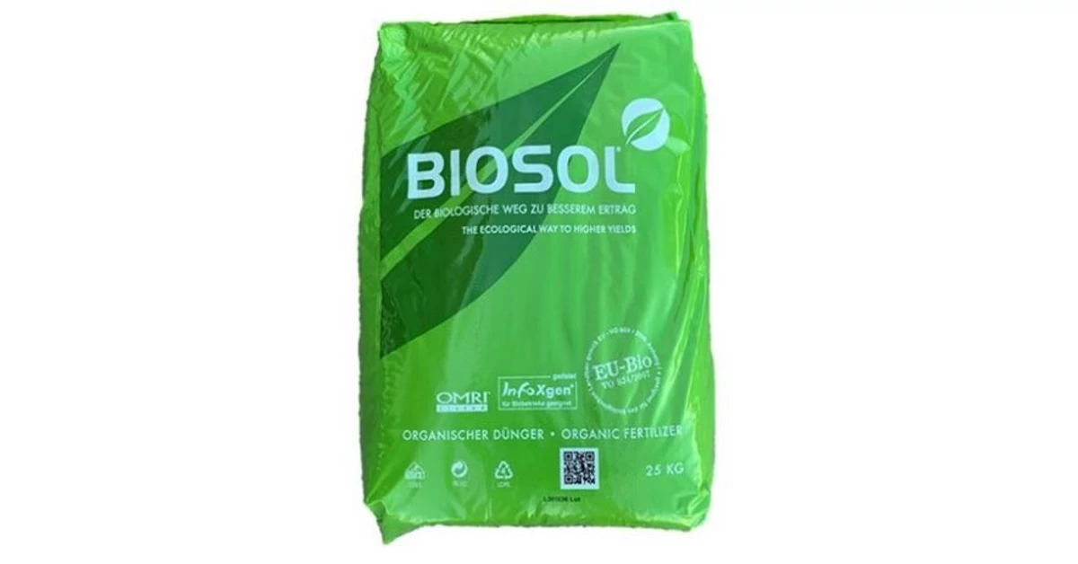 Biosol szerves trágya fűre, zöldség- és gyümölcsfélékhez