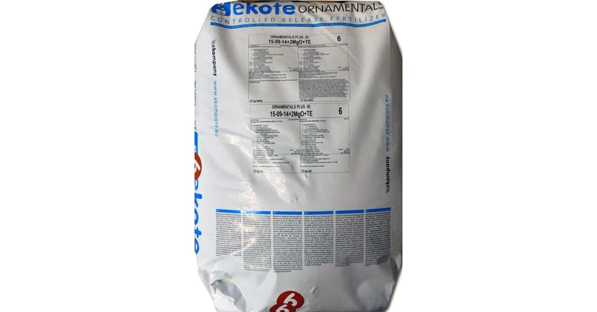 Ekote Ornamentals Plus 6 hó 15-9-14+2Mg+M.e. 25 kg