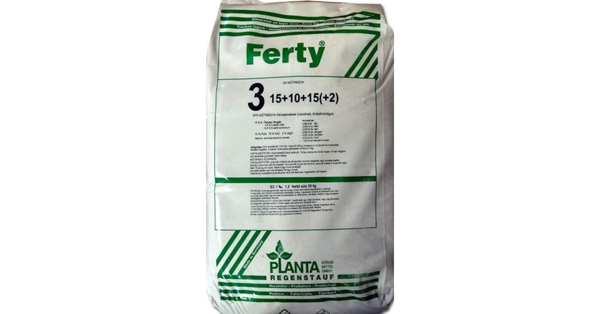 FERTY 3 GRÜN 15-10-15+2Mg+M.e. 25 kg