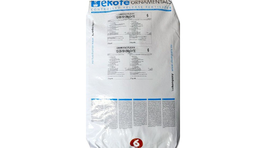 Ekote Ornamentals P. Hi K 6 hó 12-9-16+2Mg+M.e. 25 kg