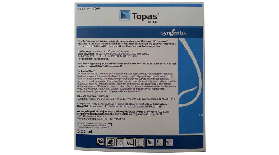 Topas 5x5 ml gombaölő szer