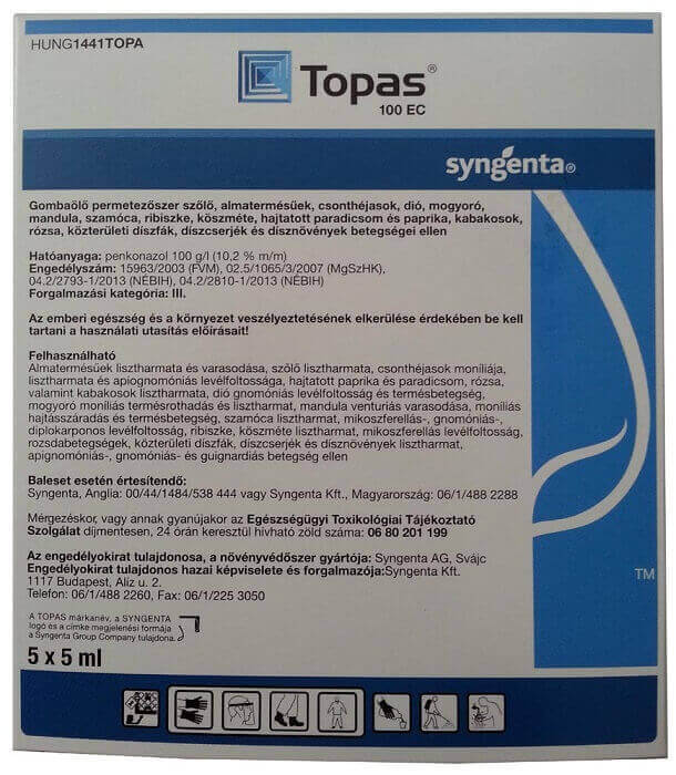 Topas 5x5 ml gombaölő szer